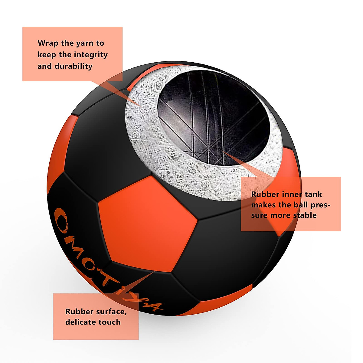 OMOTIYA LED Light Up Soccer Ball Games Toys - Glow in The Dark Soccer Balls Size 5 - Sports Gear Soccer Gifts for Boys & Girls 8-12+ Year Old - Kids, Teens Football Gift for 8 9 10 11 12 Year Old