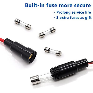 maierke 13FT RJ11 Style Radar Detector Hardwire Kit,Quick Connection Plug and Play Cord Cable Set,Include Fuse M1-Q-014