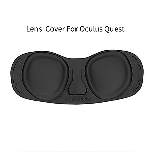 VR Lens Protect Cover, Protect Cover for Oculus Quest VR Lens Dust Cover, Washable, Collision-Proof Cap Sleeve, Black
