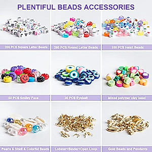 JOJANEAS Bracelet Making Kit - 6800 PCS Beads Bracelet Kit Arts and Crafts for Kids - Jewelry Making Kit Crafts for Girls Adults - Bracelet Making Toys Gifts for Girls Teen Girls (48 Grids)