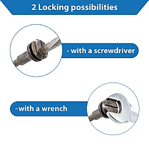 TJR© Mounting Mandrel for Cut-Off Wheels - Versatile 3/8-inch Arbor Hole and ¼-inch Stem with Dual Locking Options with Screwdriver and Wrench - Die Grinder Arbor