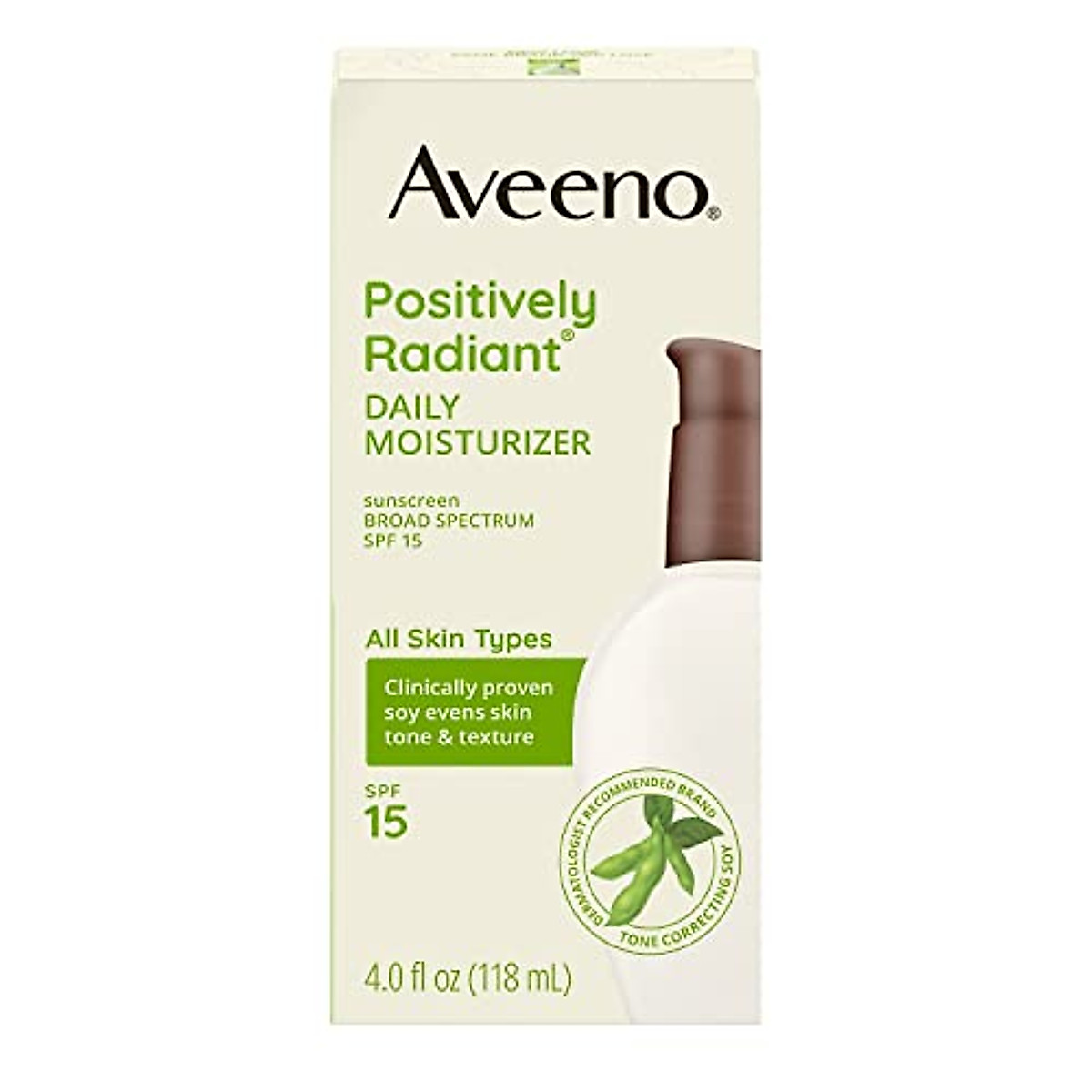 Aveeno Positively Radiant Daily Moisturizer with SPF 15, 2 x 120 ml (2 x 4 oz)