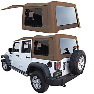 Compatible with 2010-2018 Soft Top, Sailcloth Vinyl, Saddle