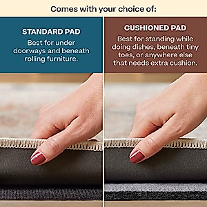 RUGGABLE x Jonathan Adler Washable Rug - Perfect Modern Area Rug for Living Room Bedroom Kitchen - Child Friendly - Stain & Water Resistant - Inkdrop Camel & Ivory 3'x5' (Standard Pad)