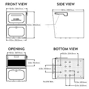 Architectural Mailboxes Oasis Classic Large High Security Parcel Mailbox, White