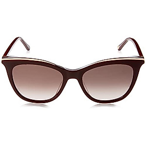 Fossil Women's Female Sunglass Style FOS 2103/G/S Cat Eye, Burgundy, 52mm, 18mm