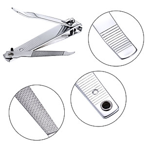 Bememo 12 Pieces Stainless Nail Clippers Set Fingernail Clippers and Toenail Clippers Nail Cutter Tool Set for Kids, Men, Women (12 Pieces, Fingernail and Toenail Clipper Set)