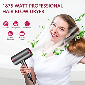 Xpoliman Corded Electric Grey Hair Dryer