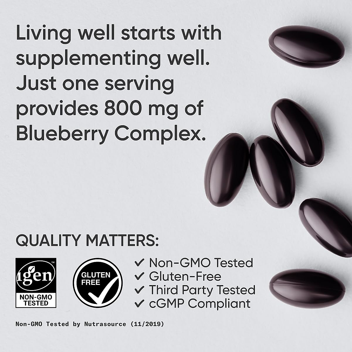 Sports Research Whole Fruit Blueberry Concentrate Made from Organic Blueberries - Non-GMO & Gluten Free (60 Liquid Softgels)