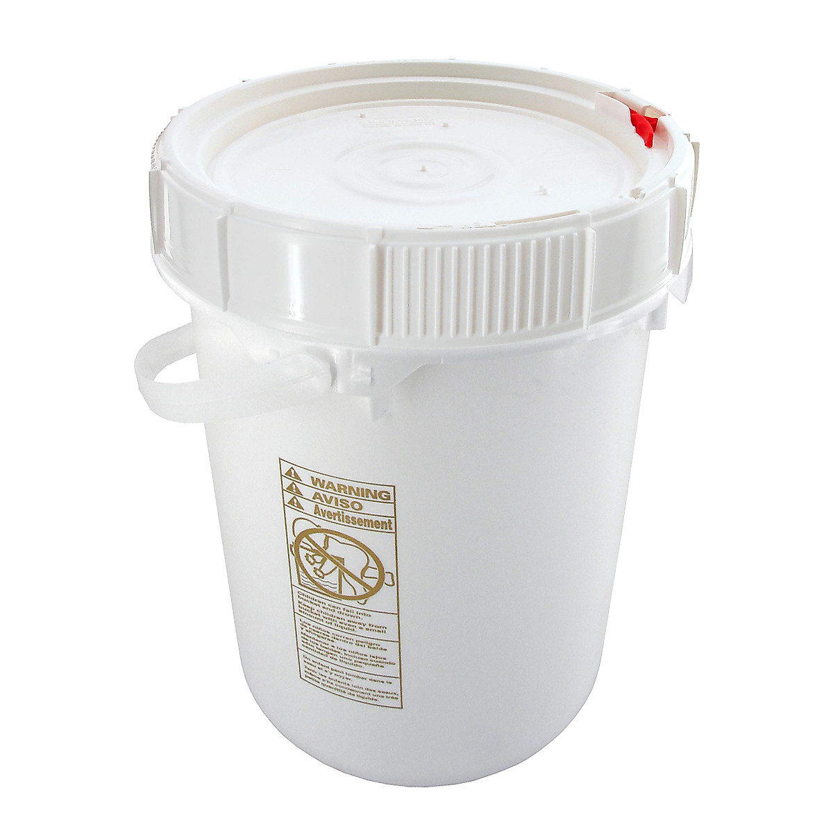 Bucket Kit, One Pre-threaded White 5-gallon Bucket with a Ratcheting Screw-on Lid (Not Gamma).