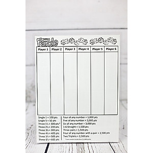 3 Yard Farkle Score Cards. Laminated Score Cards with Rules on The Back, Yarkle, Yard Games, Outdoor Games, Outdoor Events. Reusable Score Cards. Size- 8.5" x 11"