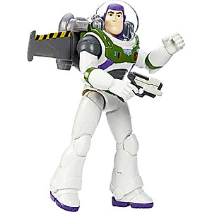 Mattel Lightyear Toys 12-in Action Figure with Accessories, Space Ranger Gear Alpha Buzz with Jetpack & Blaster