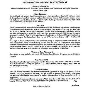 Codling Moth & Oriental Fruit Moth Trap (2 Pack, 8 Week)