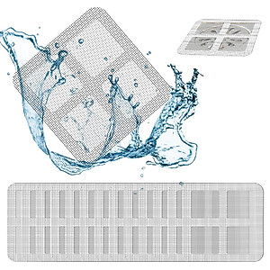 IURRDOP Disposable Shower Drain Cover Hair Catcher Mesh Stickers,30Pcs 4-Inch Disposable Floor Drain Stickers,Universal Sink Drain Cover for Human and Pet Hair - Ideal for Bathroom,Kitchen and Bathtub