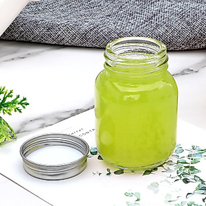 Accguan 2oz Mason Jars,Ginger Shots Bottles with Silver Lids,Glass Yogert Jars,Candle Jar,Honey,Jam,Jelly,Spice,Wedding Favors,Shower Favors(48pcs)