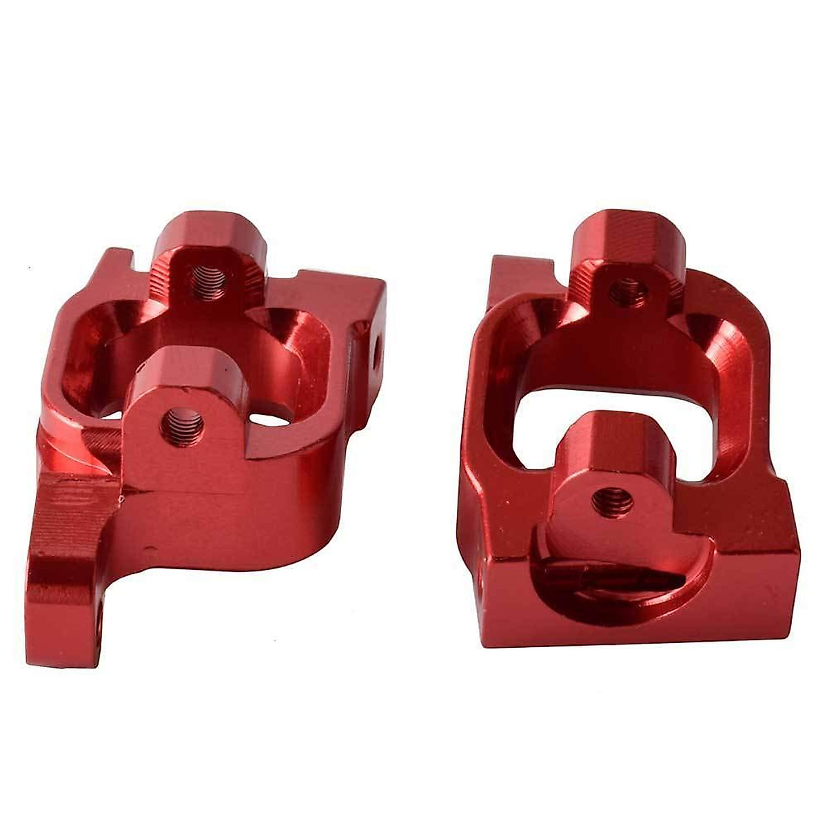 Toyoutdoorparts RC BE6038 Red Aluminum Front Hub Carrier(L/R) Fit LC Racing 1/14 Electric EMB