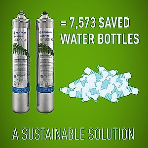 Pentair Everpure H-1200 Quick-Change Filter Cartridge Set, EV928201, Replacement Twin Pack for Use in Everpure H-1200 Drinking Water System, 1,000 Gallon Capacity, 0.5 Micron