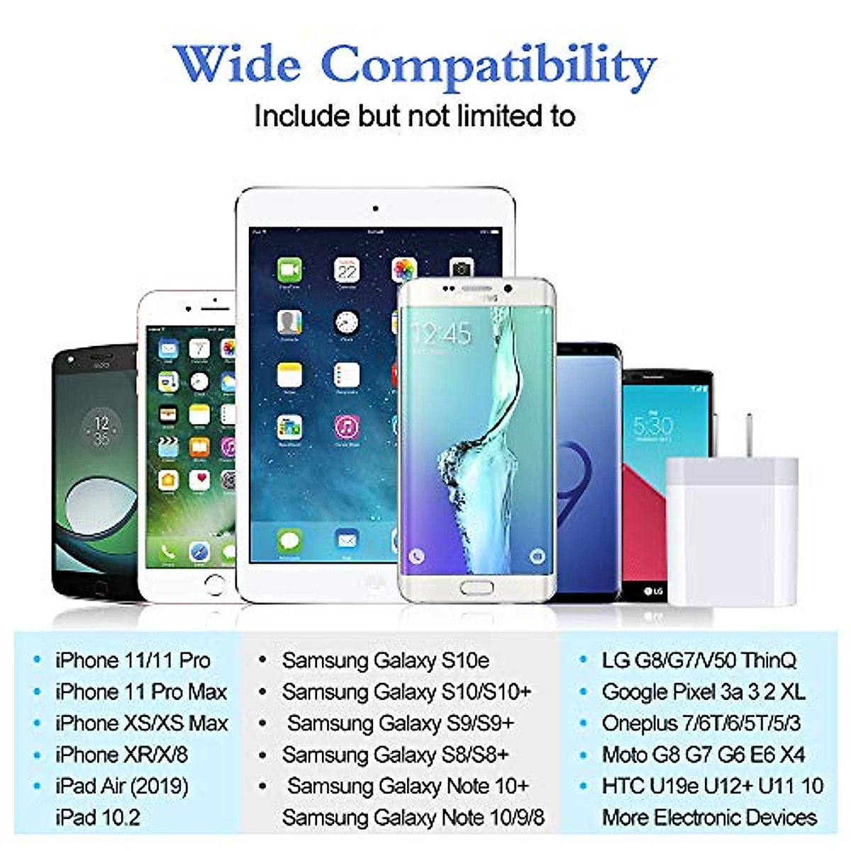 iPhone 12 Charger Box Fast Charging 4.8A Multi Port USB Charger Wall Plug Power Adapter Charging Block Cube Brick Compatible iPhone 14/SE/13/12/11 Pro Max, Samsung Galaxy S22 S21 Ultra S20 S10 Note 20