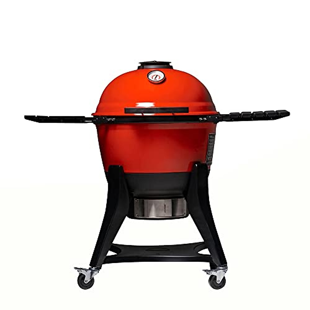 Kamado Joe KJ15040320 Kettle Joe 22 inch Charcoal Grill with Hinged Lid, Cart, and Side Shelves, Blaze Red