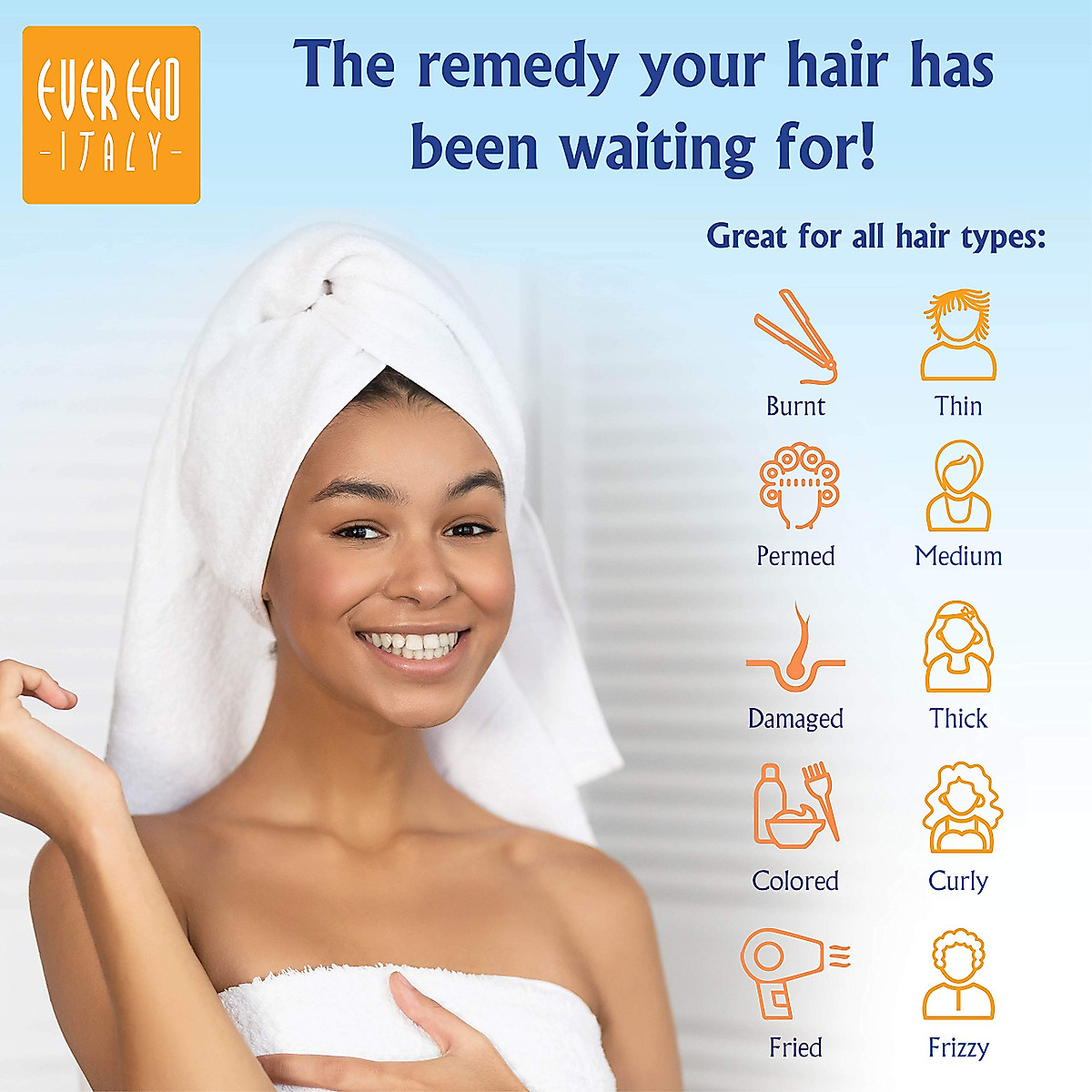 Ever Ego Italy Garlic Shampoo For Damaged, Bleached or Colored Hair | Repairing And Hydrating Hair Care Product For Men And Women | 500ml Bottle