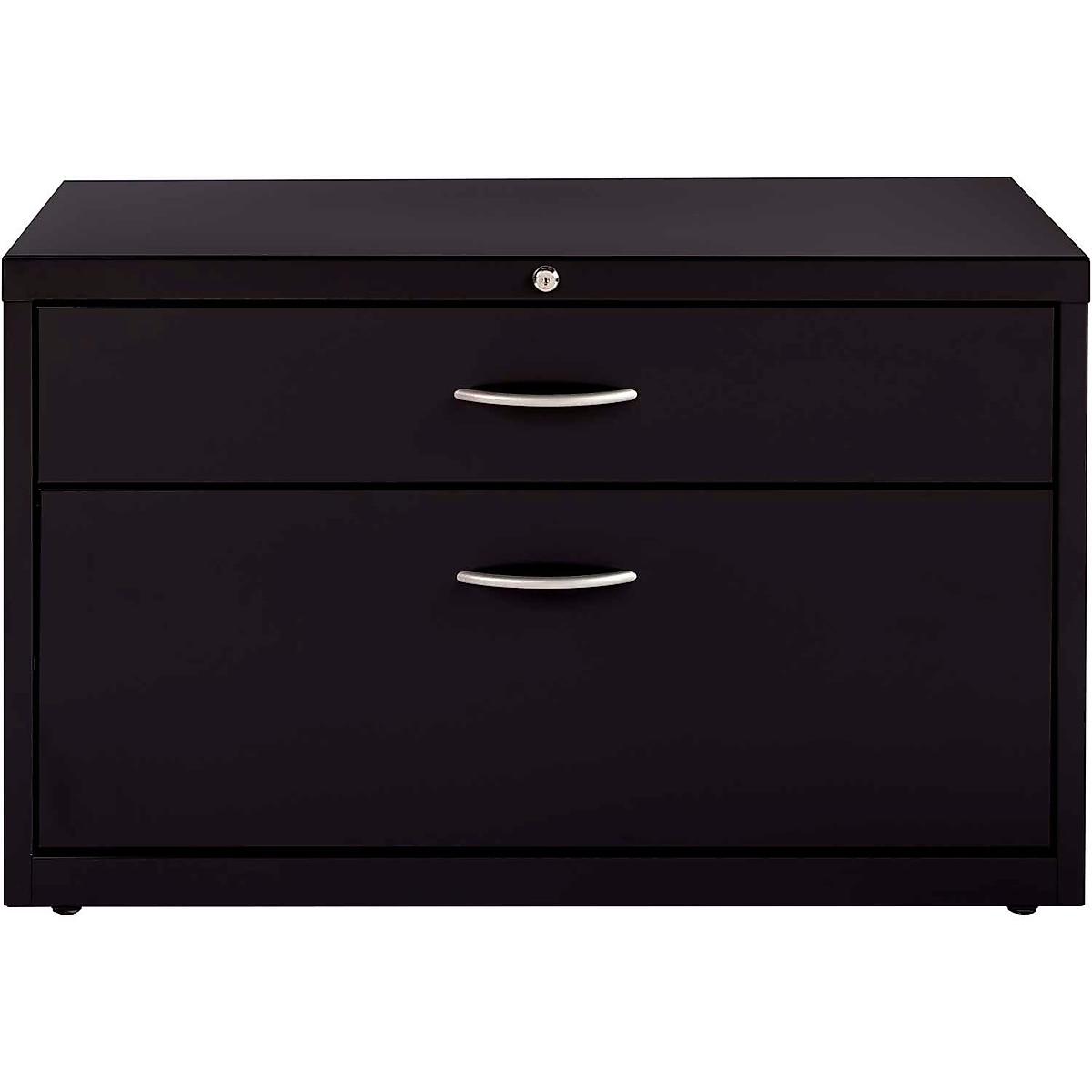 Global Industrial 36" Low Credenza with File Cabinet, Black