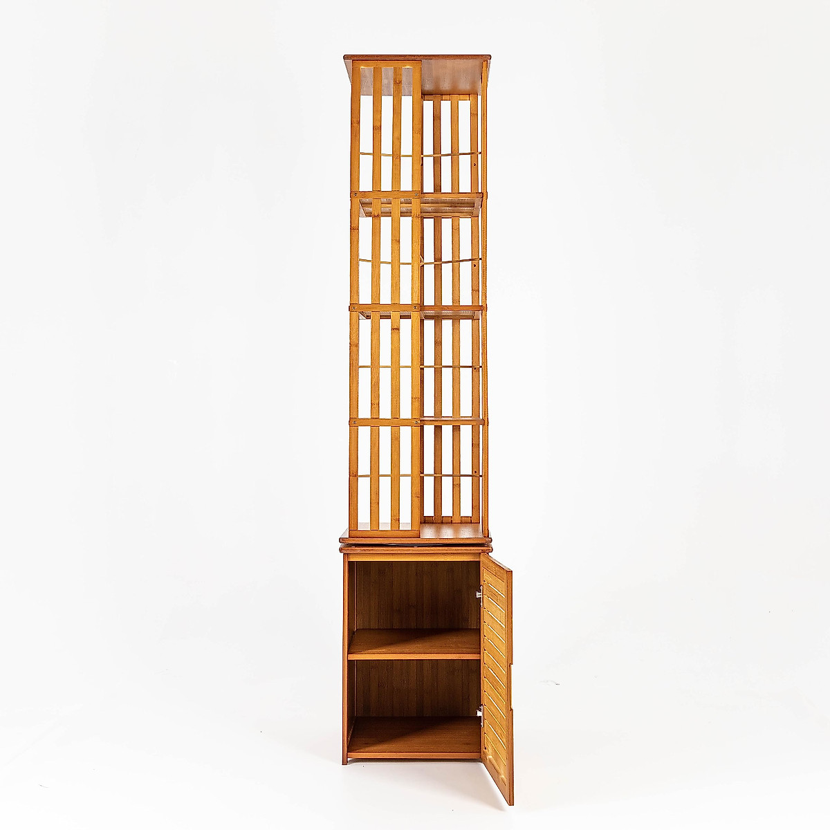 Kaichenyt Rotating Bookshelf, 360° Display Corner Bookshelf, 6 Tier Floor Standing Bookcase, Corner Tall Book Shelf for Home, Office, Living Room, Study Room (Teal)