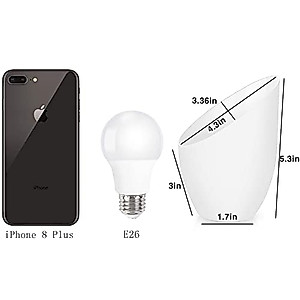 2 Pack Plastic Lampshade, 5.7 inch High, 4.1 inch Diameter, 1.65 inch Fitter, Replacement Plastic Lamp Shade for LED Floor Lamp