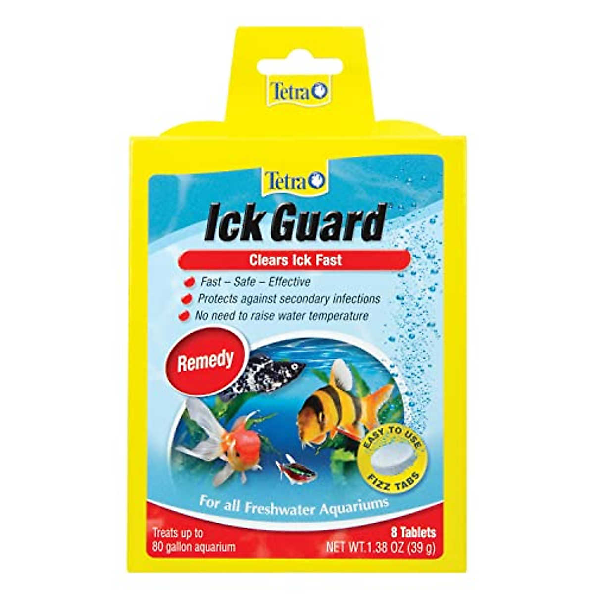Tetra Ick Guard 8 Count, Quick Remedy For Ick In aquariums,Golds & Yellows