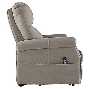 Signature Design by Ashley Markridge Modern Electric Power Lift Recliner for Elderly, Gray