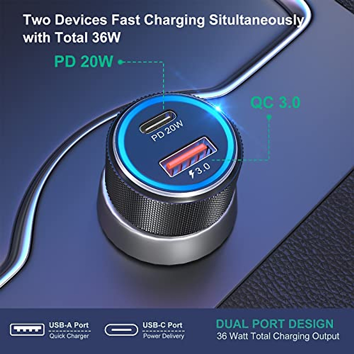 Super Fast Charger Type C,Bangfun 25W USB C Fast/Car Charger for Samsung Galaxy S22/S23/S21/S20 Ultra/S10,Note 20/10,A13/A53/A71,Pixel 6A/7 Pro with 2Pack 6.6ft USB C to Type C Cable (Black)