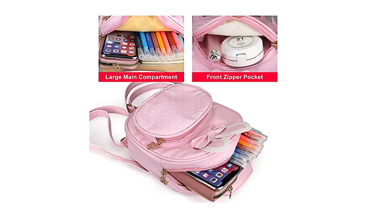 Cute Pink Kid Backpack with Cartoon Mouse | Perfect for Travel & Gifts