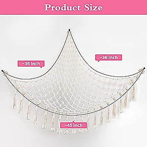 Sideim Stuffed Animal Toy Hammock,Hanging Toy Net Organizer for Stuffed Animal Storage,Corner Animal Net Holder for Bedroom Playroom Nursery Decor