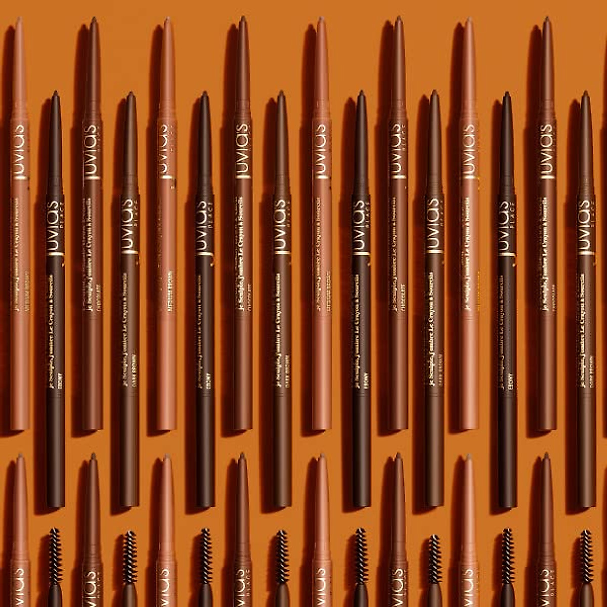 Juvia's Place iSculpt, iShade Ebony - Eyebrow Pencil Liner with Spoolie Brush, Eyebrow Makeup, Brow Pencil Definer, Waterproof Eyebrow Pencil, Eyebrow Filler Pencil, Brow Liner Pencil