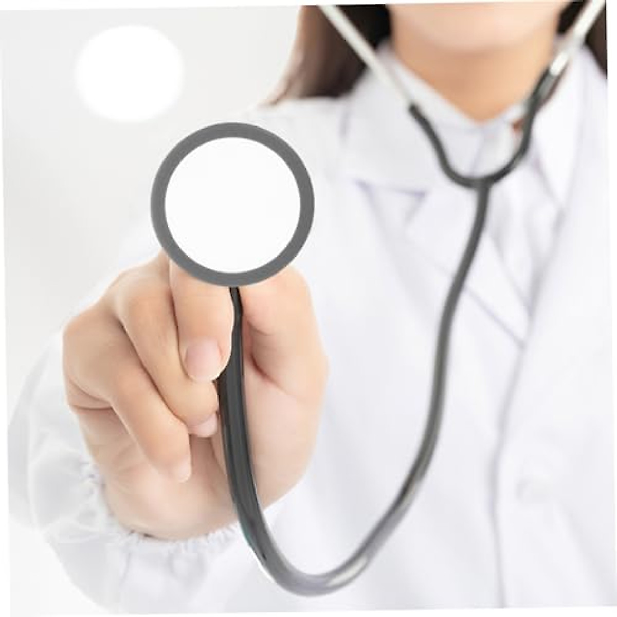 BUTIFULSIC 2pcs Diaphragm Stethescope Case Spare Parts Pediatric Diaphragm Assembly Accessories Pediatric Diaphragm with Rim Ear Tips Grey Pvc