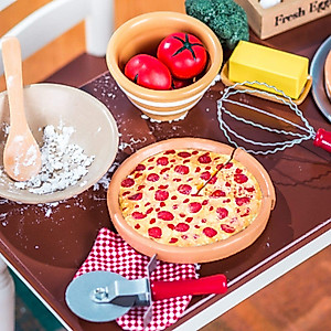 The Queen's Treasures 18 Inch Doll Food Accessories, Pizza Queen 18 Inch Doll Pepperoni Pizza with Cut Slice and Authentic Style Pizza Box. Compatible with American Girl Dolls Kitchens & Furniture