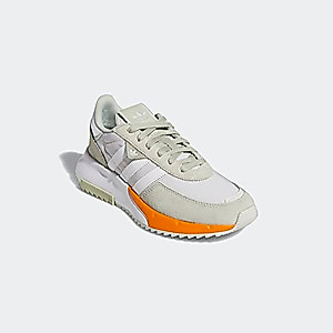 adidas Originals Women's Retropy F2 Sneaker, Grey One/White/Orange Rush, 10