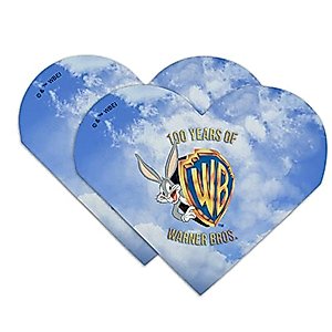 WB 100th WB Bugs Bunny Shield Heart Faux Leather Bookmark - Set of 2
