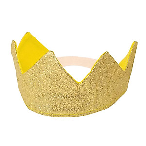 SeasonsTrading Shiny Gold Glitter Sparkle Crown - Fun Birthday Costume Party