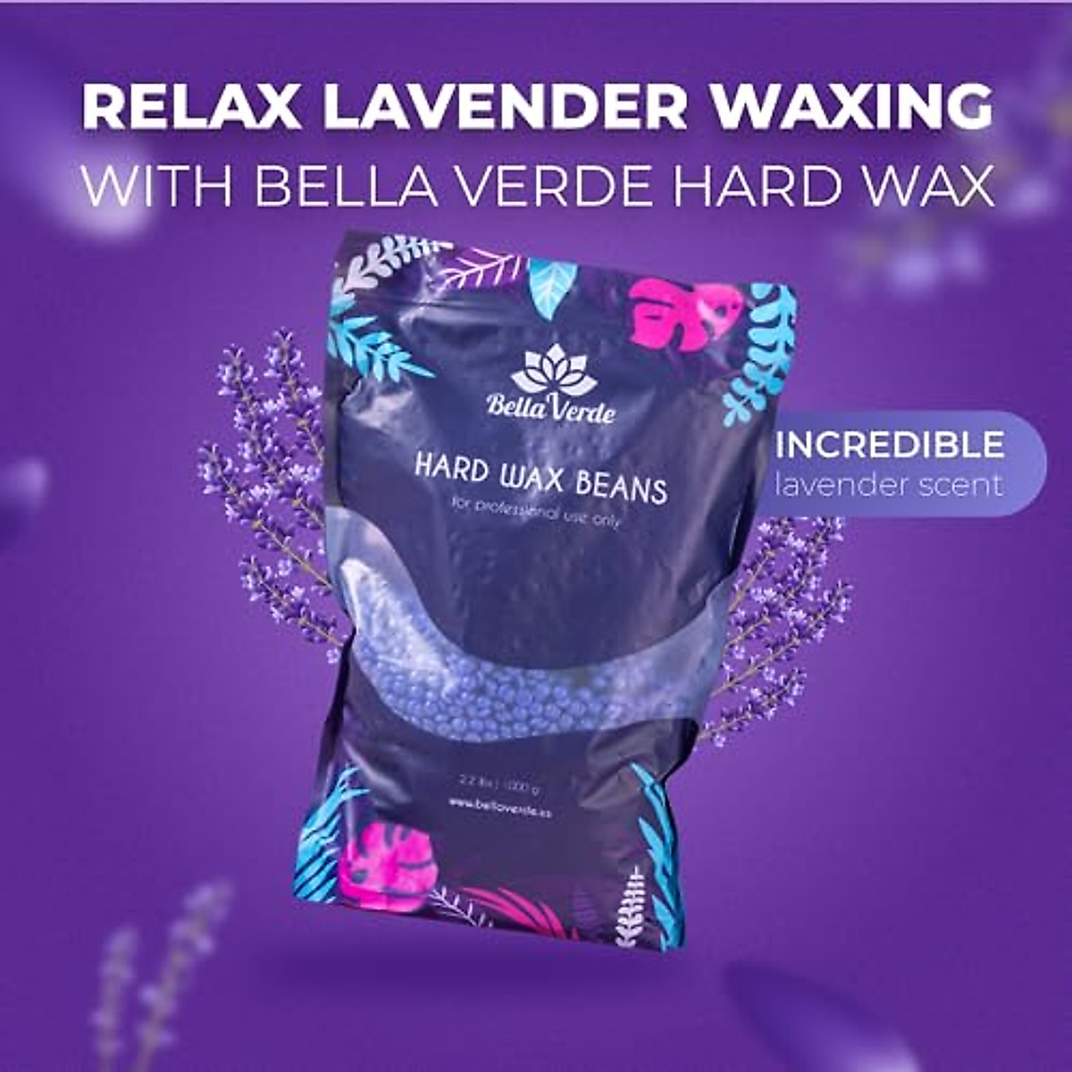 Bella Verde Wax Beans 2.2lb - Hard Wax Beads for Hair Removal - Brazilian Eyebrow Home Body Wax for Men Women - Hot Wax for Brazilian Body Legs Eyebrows Face Lips Armpits
