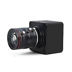 MOKOSE 4K@30fps USB Camera with 6-12mm Varifocal Manual Lens Webcam UVC Free Drive Compatible Windows Mac OS X Linux