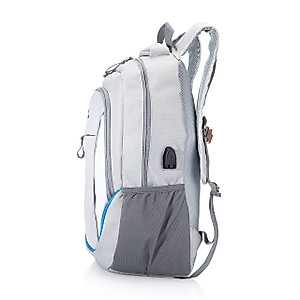 One Trail Daypack | 20L Laptop Backpack | USB Charging Port (Teal Colorblock)