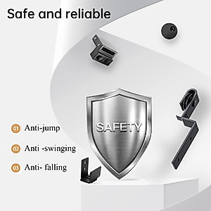 EaseLife 5 FT Mini Cabinet Bypass Sliding Barn Door Hardware Track Kit,Easy Install,Slide Smoothly Quietly,Apply for Storage Window TV Stand and Other Shielding (No Cabinet)