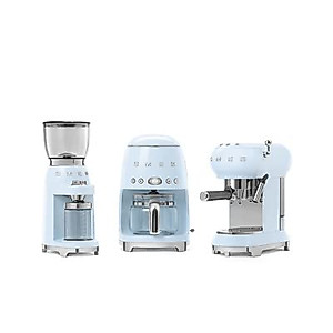 Smeg 50's Retro Drip Coffee Maker with Extra Carafe, Pastel Blue