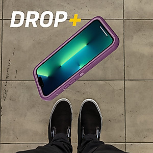 OtterBox iPhone 13 Pro Max & iPhone 12 Pro Max Defender Series Case - HAPPY PURPLE, rugged & durable, with port protection, includes holster clip kickstand