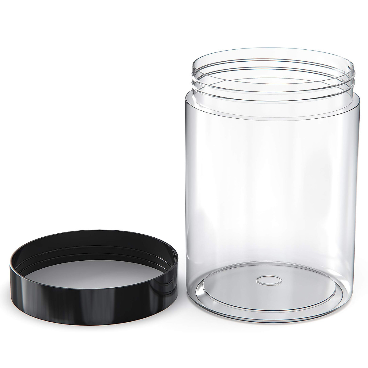 MABUA 8oz Plastic Containers with Lids 30 Pack BPA Free, Clear Empty Refillable Round Sugar Scrub small 8 Oz Plastic Jars with Lids for Cosmetics, Lotions, Body Butter, Liquid Slime & Beauty Products