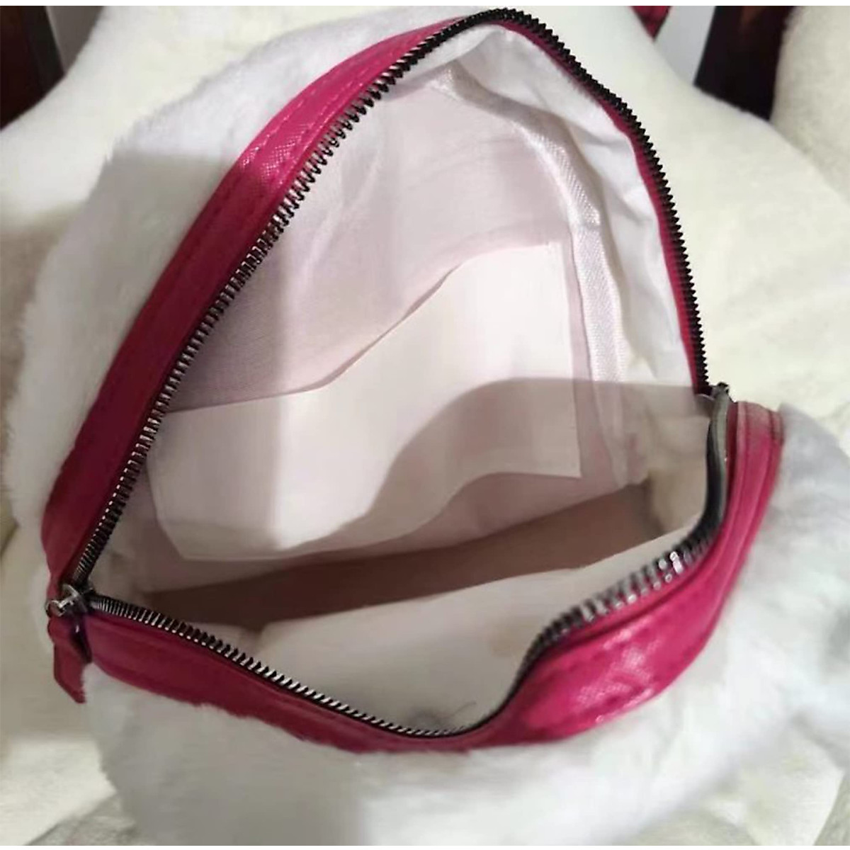 Lelcaesar Kawaii Backpack For Girls Mini Backpack White Cute Plush Double Strap Bag Soft Bag For Birthday Gifts