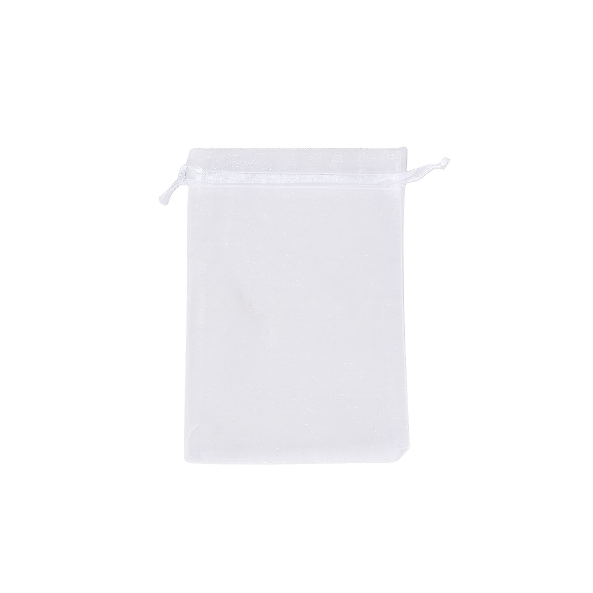 XINSHUNYI 50 pieces of 8X12 Inches White large Sheer Organza Bags, Party jewelry gift wedding bags with drawstrings, sachet jewelry, festivals, makeup (8x12 Inch (Pack 50), white)