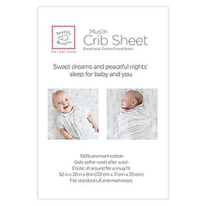 SwaddleDesigns Softest Cotton Muslin Fitted Crib Sheet/Toddler Sheet for Baby Boy & Girl, Blue Forest