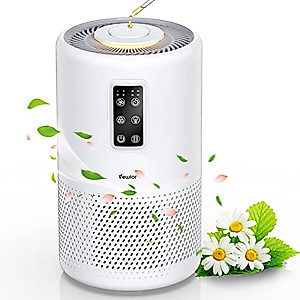Air Purifiers for Home Large Room with Night Light up to 1076ft², VEWIOR H13 True HEPA Air Cleaner with Fragrance Sponge, Sleep Mode, Timer, Speed, Lock, for Wildfire Smoke Pet Dust Pollen Odor