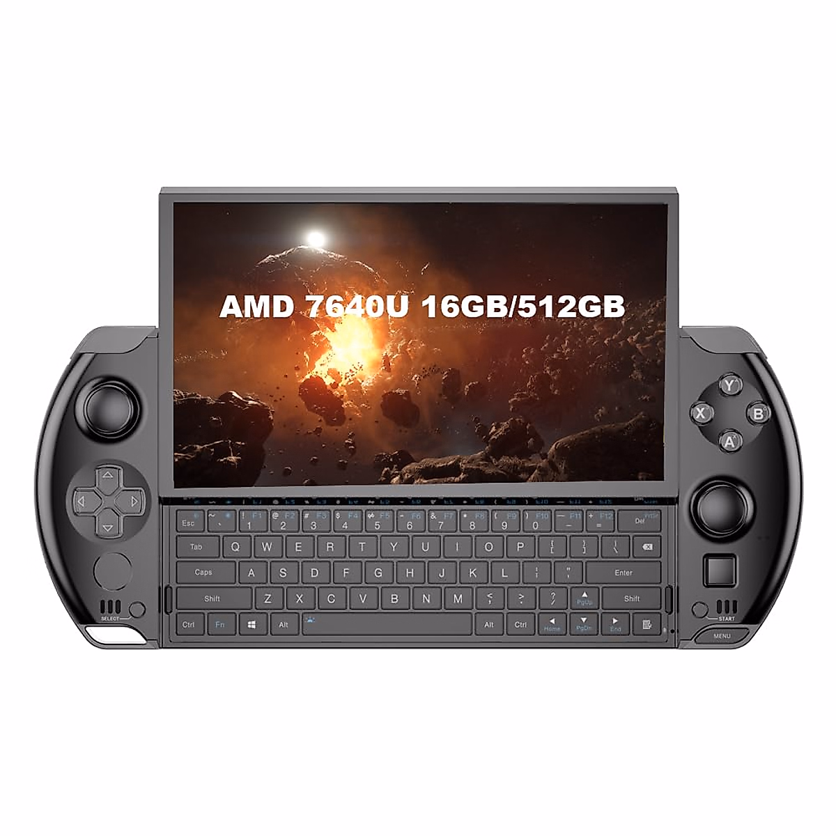 GPD Win 4 2023, Portable Handheld Game Console 6" Touchscreen 1920X1080 Mini Laptop UMPC Win 11 CPU AMD Ryzen 5 7640U 16GB LPDDR5 RAM/512GB M.2 NVMe 2280 SSD Black
